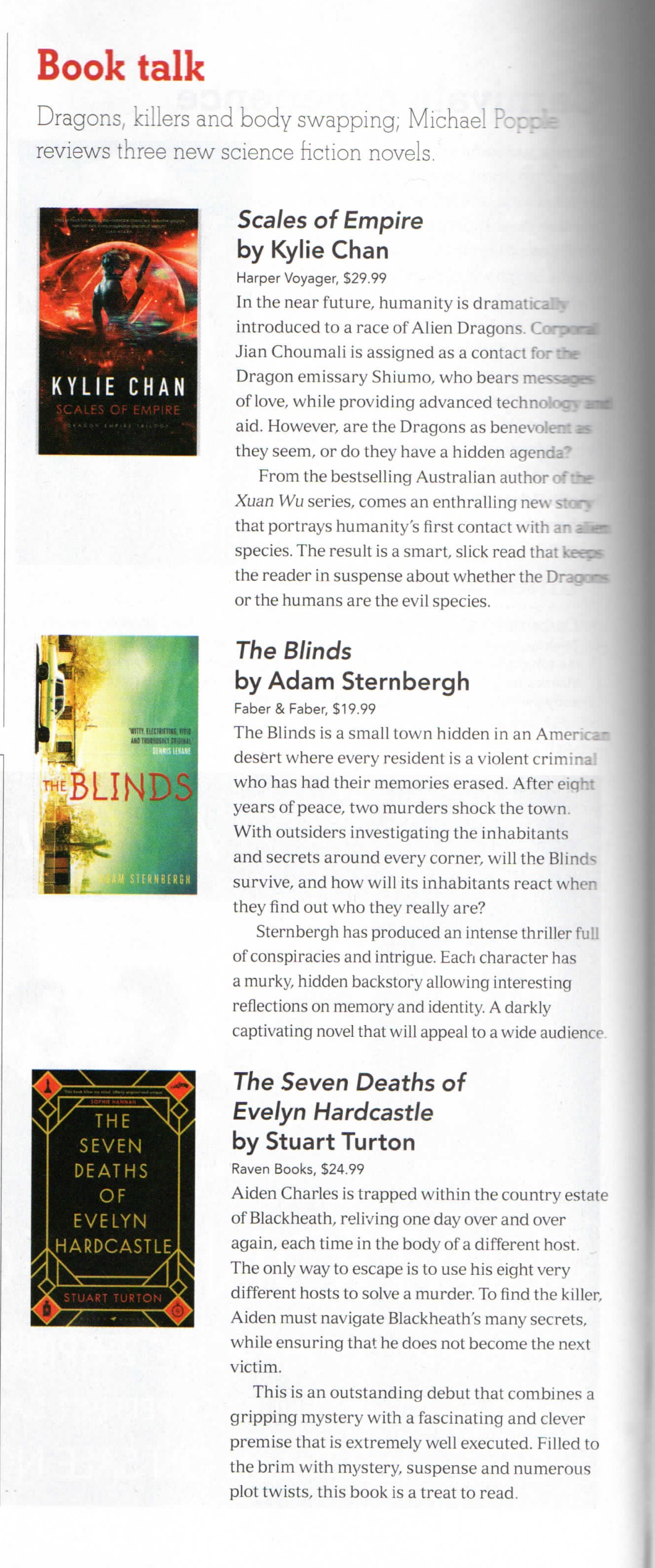 Canberra Weekly Column – Science Fiction – The Unseen Library