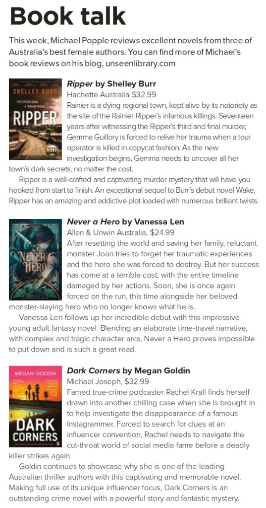 Canberra Weekly Column – Australian Fiction – 31 August 2023 – The ...