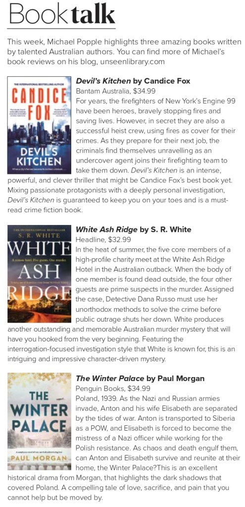 Canberra Weekly Column – Australian Fiction – 4 April 2024 – The Unseen ...